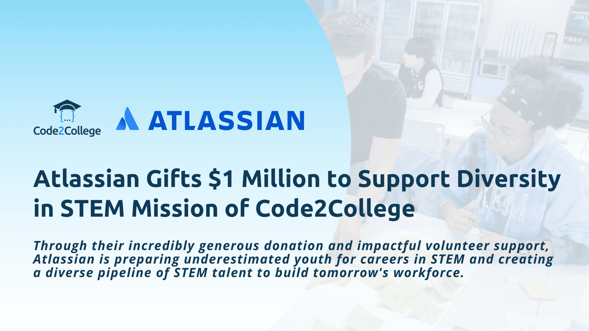 ATLASSIAN GIFTS $1 MILLION TO SUPPORT DIVERSITY IN STEM MISSION OF ...